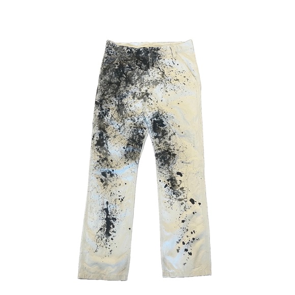 Kris Van Assche | Pants | Kris Van Assche Ss1 Paint Splatter White ...